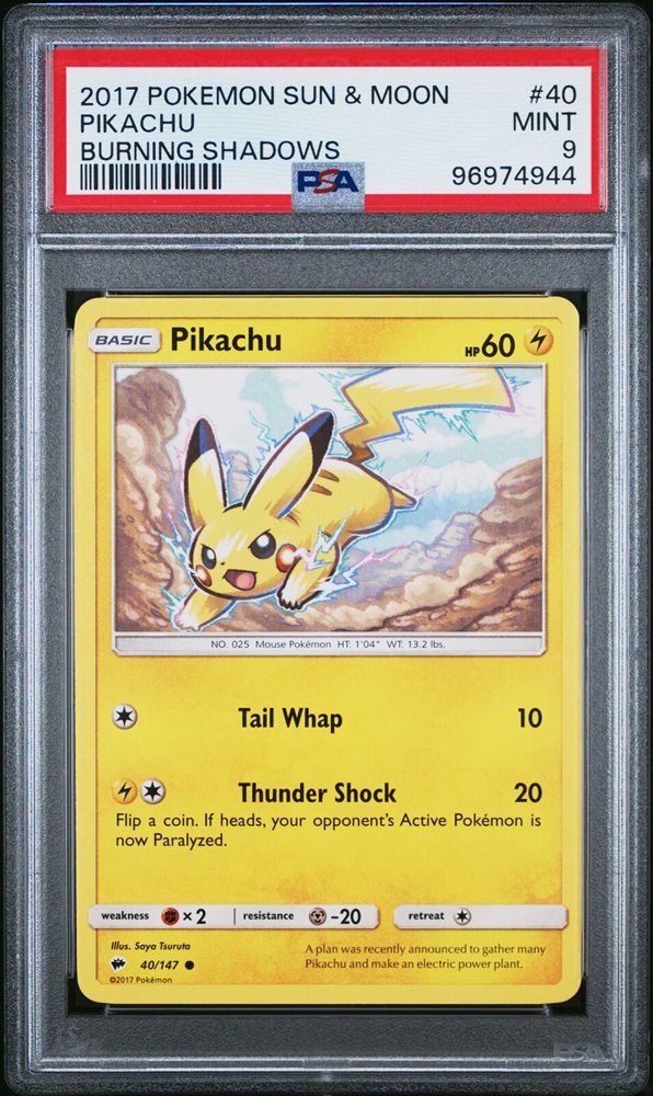 Auction Prices Realized Tcg Cards 2017 POKEMON SUN & MOON BURNING SHADOWS Pikachu
