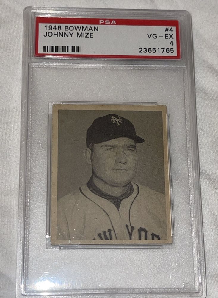 Auction Prices Realized Baseball Cards 1948 Bowman Johnny Mize
