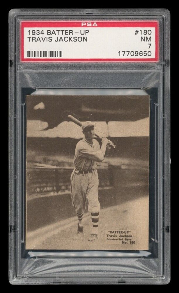 Auction Prices Realized Baseball Cards 1934 BATTER-UP Travis Jackson