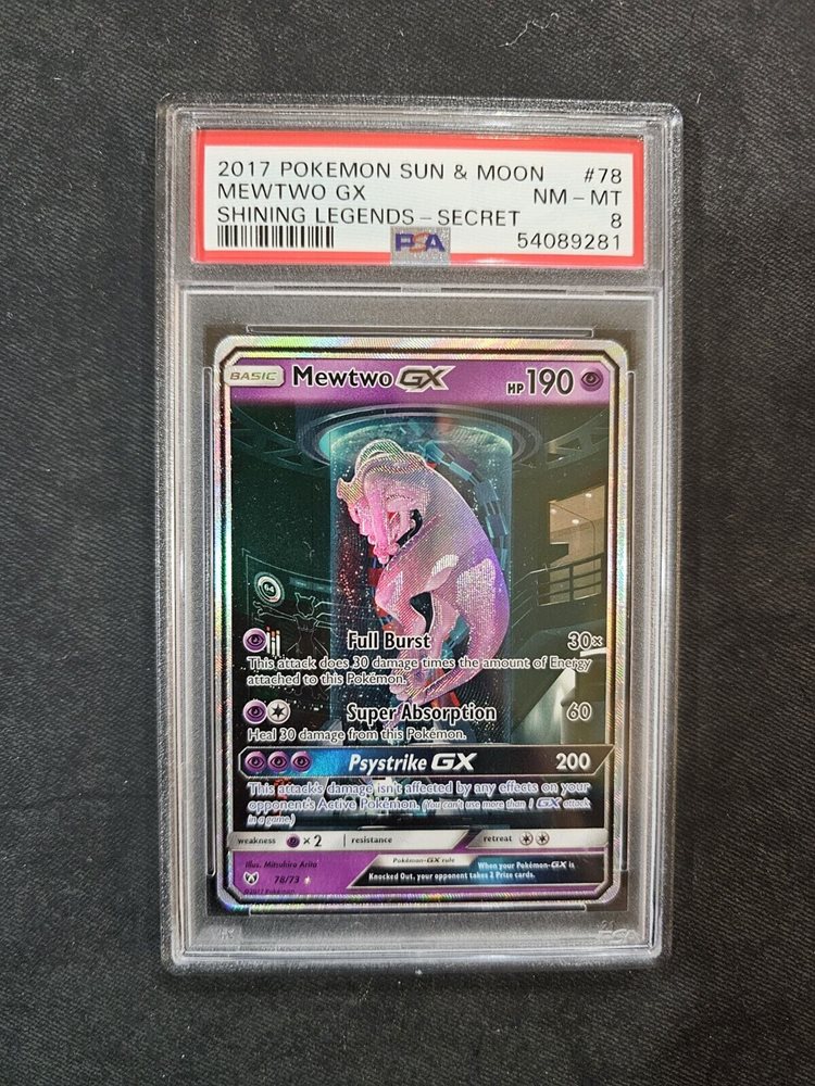 Auction Prices Realized Tcg Cards 2017 Pokemon Sun & Moon Shining Legends Mewtwo Gx