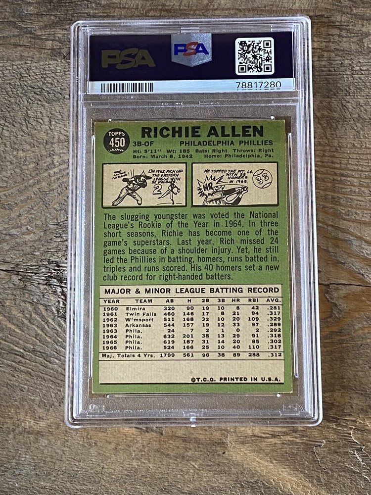 Auction Prices Realized Baseball Cards 1967 TOPPS Richie Allen