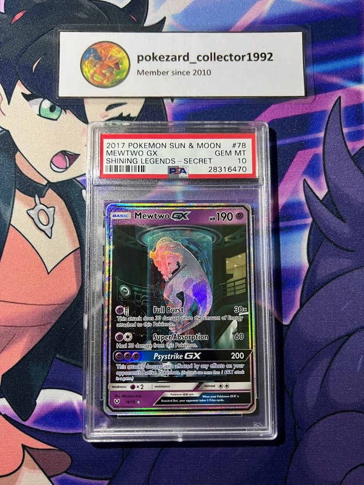 Auction Prices Realized Tcg Cards 2017 POKEMON SUN & MOON SHINING LEGENDS Mewtwo Gx