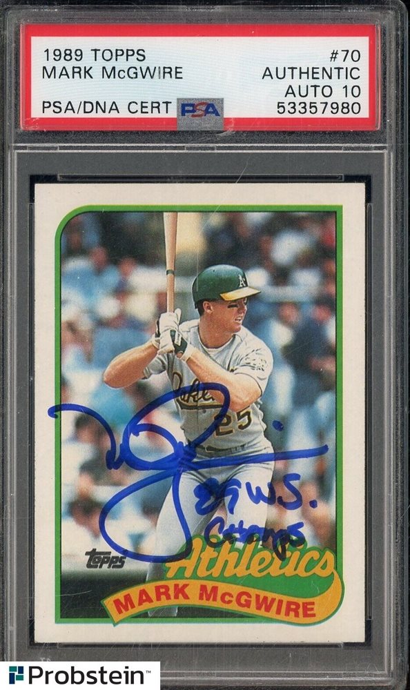 Auction Prices Realized Baseball Cards 1989 TOPPS Mark McGwire