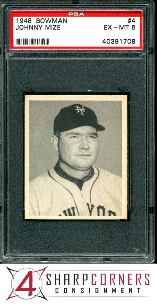 Auction Prices Realized Baseball Cards 1948 Bowman Johnny Mize