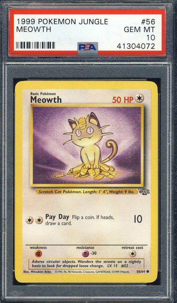 1995 Meowth Pokemon Card Value Draw public