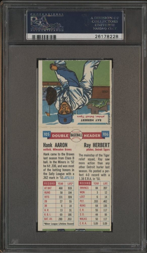 Auction Prices Realized Baseball Cards 1955 Topps Doubleheaders Hank ...