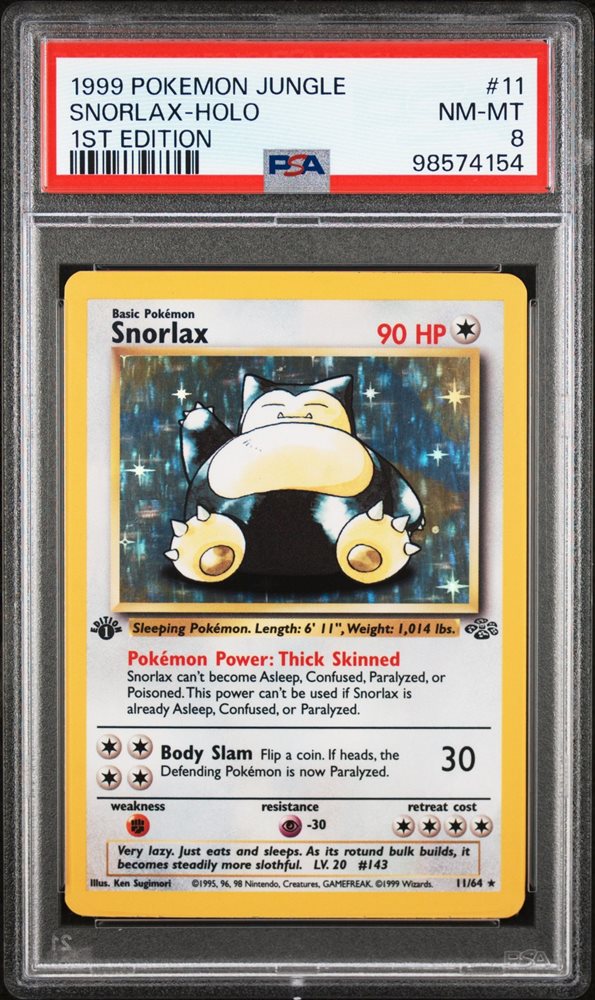 Auction Prices Realized Tcg Cards 1999 POKEMON JUNGLE Snorlax-Holo