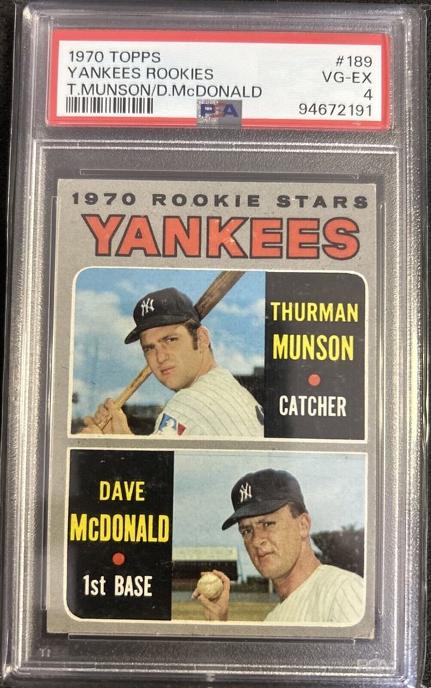Auction Prices Realized Baseball Cards 1970 Topps Yankees Rookies
