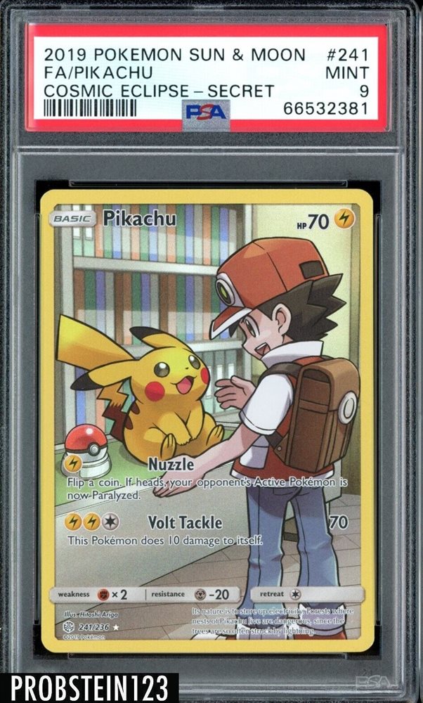 PSA 9 Cosmic Eclipse Full Art Pikachu #241 - munimoro.gob.pe
