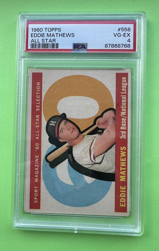 Auction Prices Realized Baseball Cards 1960 Topps Eddie Mathews