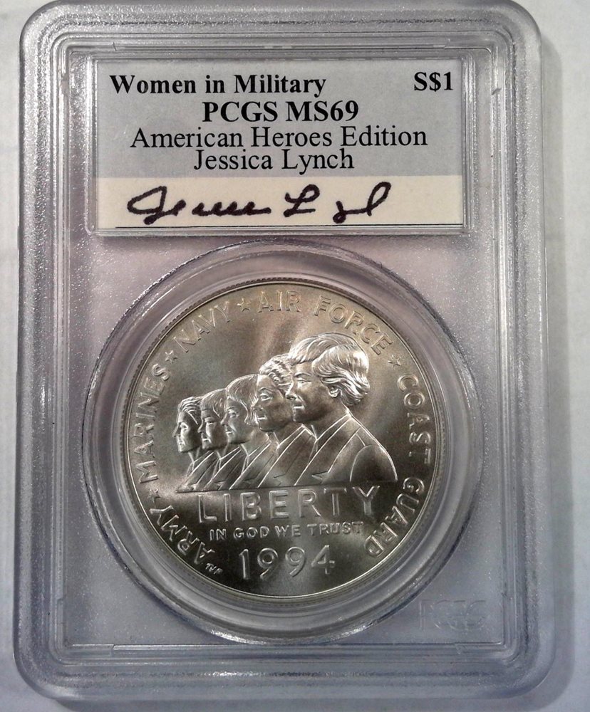 Chicago Mall 1994 W S$1 SILVER WOMEN IN MILITARY COMMEMORATIVE DOLLAR ...
