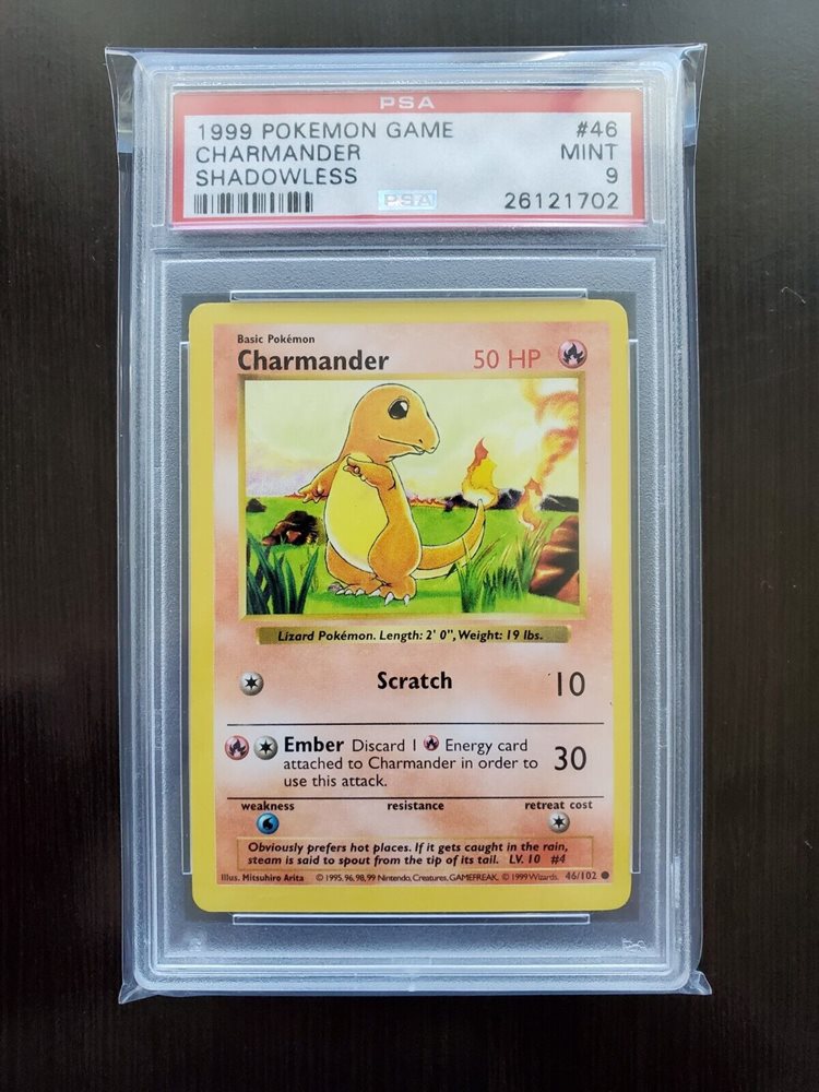 RARE Charmander 46/102 Pokemon Card Base Set 1999 Grading ready PSA ...