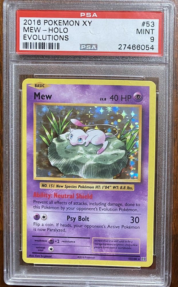 Legendary Pokemon Mew Card