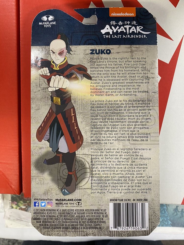 NEW Nickelodeon Avatar The Last Airbender Zuko 5” Actio