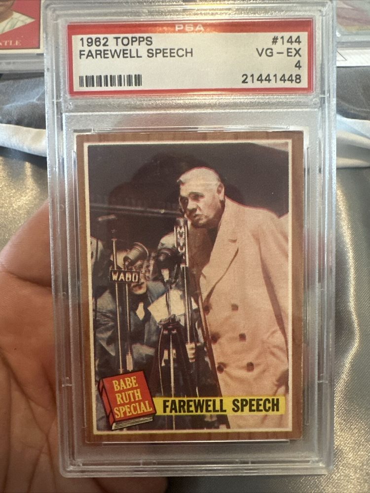 Auction Prices Realized Baseball Cards 1962 Topps Farewell Speech