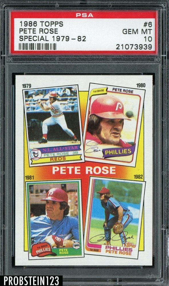 Auction Prices Realized Baseball Cards 1986 Topps Pete Rose