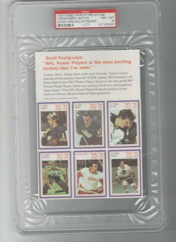 Auction Prices Realized Hockey Cards 1970 ESSO POWER PLAYERS W/TAB Bob ...