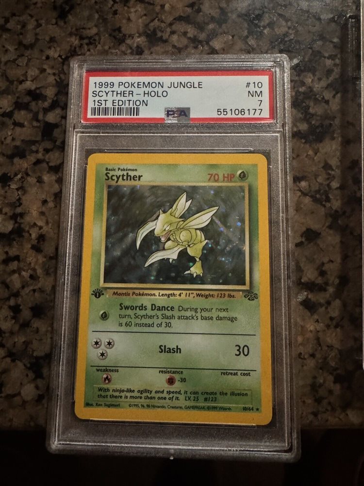 Auction Prices Realized Tcg Cards 1999 POKEMON JUNGLE Scyther-Holo