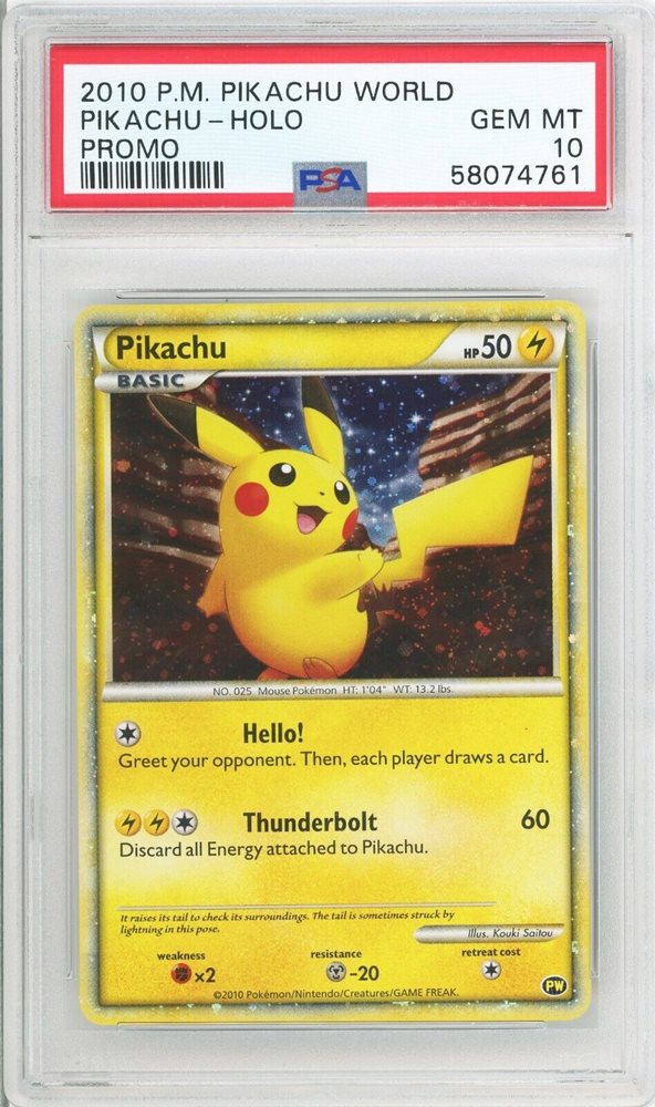 Auction Prices Realized Tcg Cards 2010 Pokemon Pikachu World Promo ...