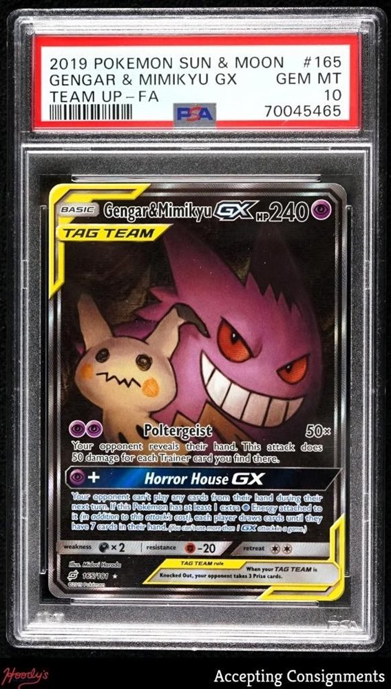 Auction Prices Realized Tcg Cards 2019 POKEMON SUN & MOON TEAM UP Full Art / Gengar & Mimikyu Gx