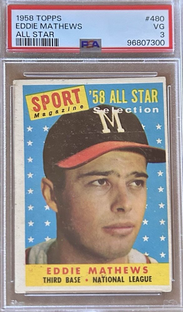 Auction Prices Realized Baseball Cards 1958 TOPPS Eddie Mathews