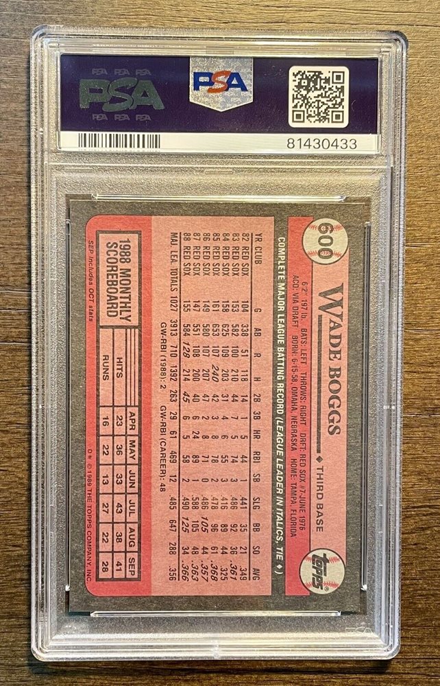 Auction Prices Realized Baseball Cards 1989 Topps Wade Boggs