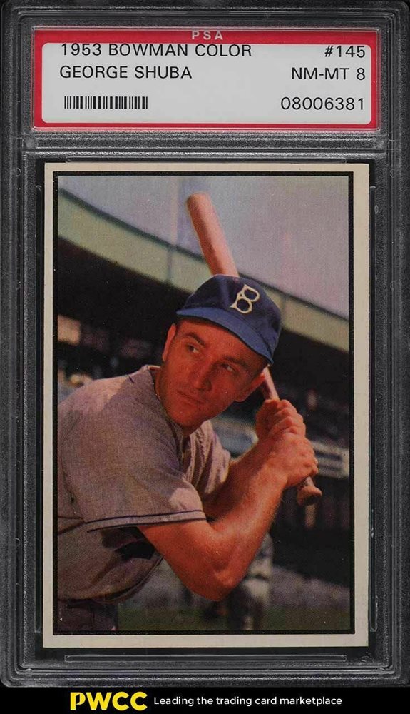 Auction Prices Realized Baseball Cards 1953 BOWMAN COLOR George Shuba