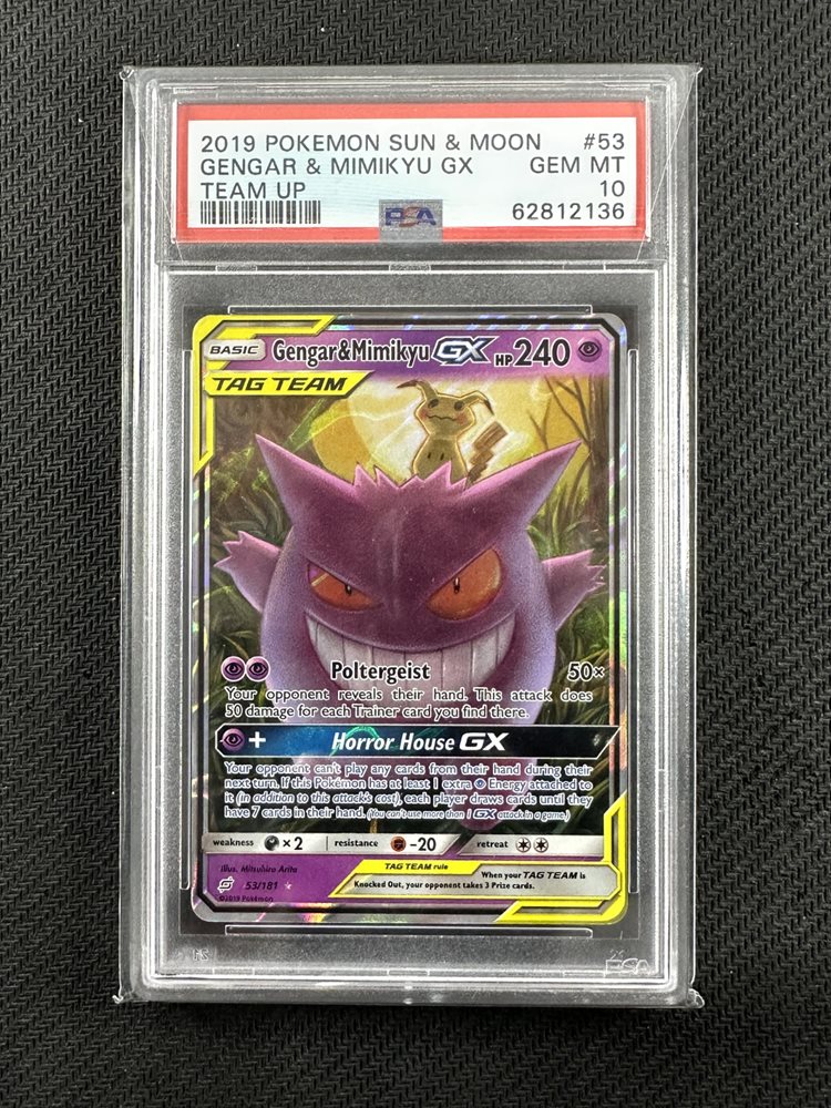Auction Prices Realized Tcg Cards 2019 Pokemon Sun & Moon Team Up Gengar & Mimikyu Gx