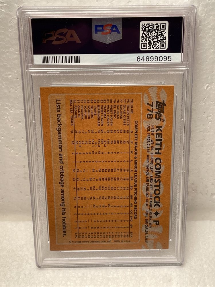 Auction Prices Realized Baseball Cards 1988 Topps Keith Comstock