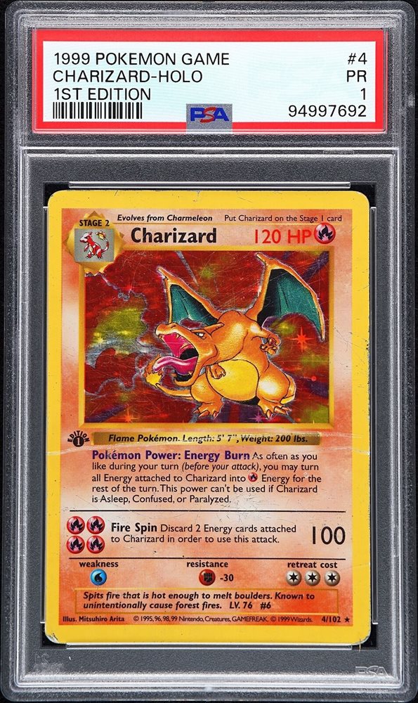 Auction Prices Realized Tcg Cards 1999 Pokemon Game Charizard-Holo