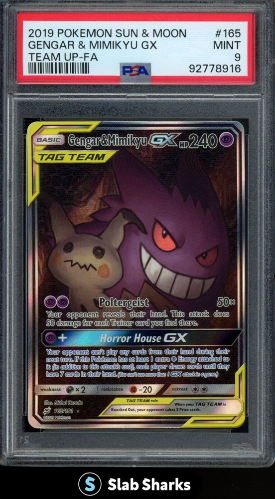 Auction Prices Realized Tcg Cards 2019 Pokemon Sun & Moon Team Up Full Art / Gengar & Mimikyu Gx