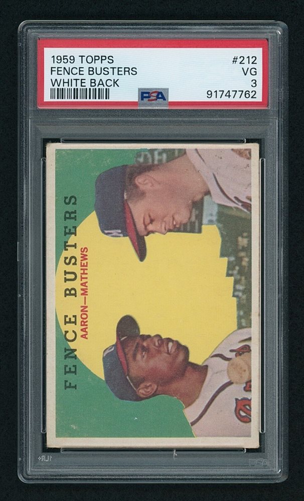 Auction Prices Realized Baseball Cards 1959 Topps Fence Busters