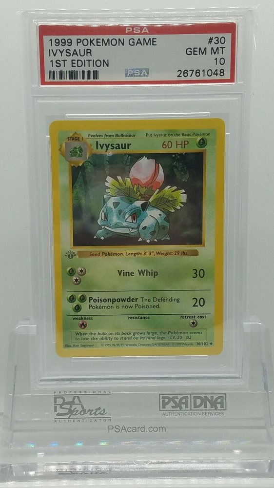 Auction Prices Realized Tcg Cards 1999 Pokemon Game Ivysaur 1st Edition