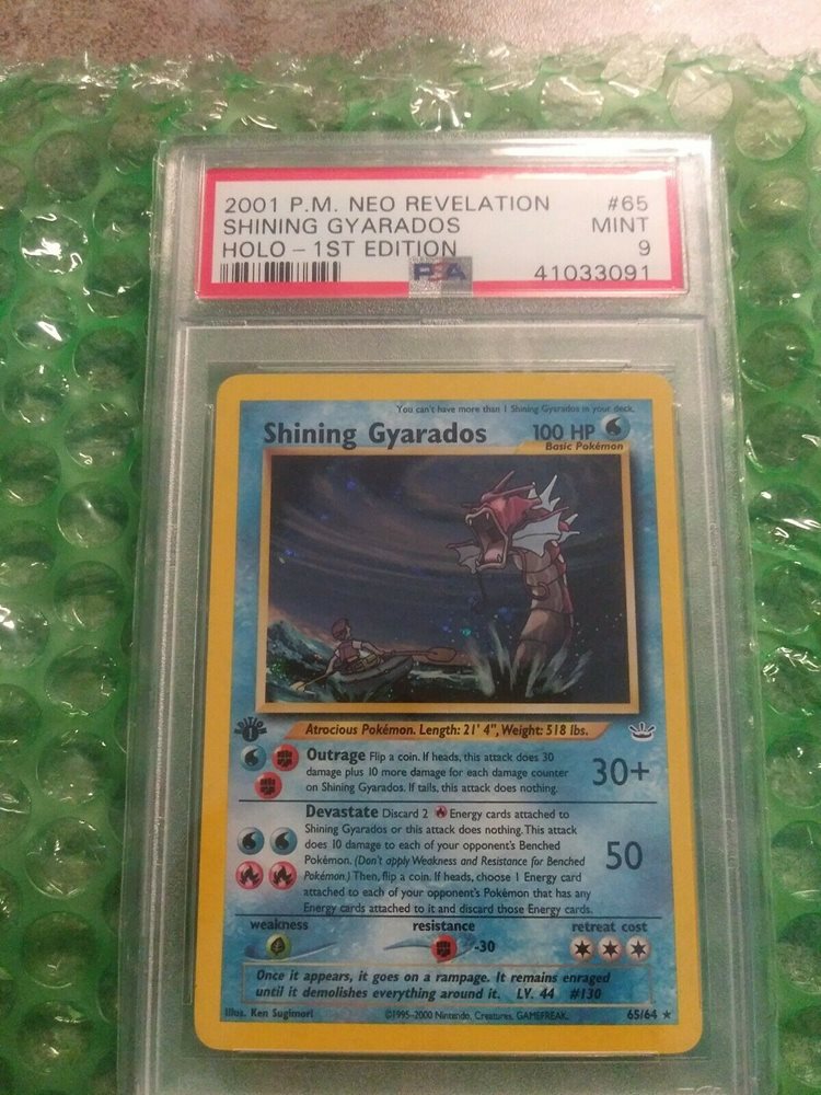 Auction Prices Realized Tcg Cards 2001 Pokemon Neo Revelation 1st Edition Shining Gyarados-Holo