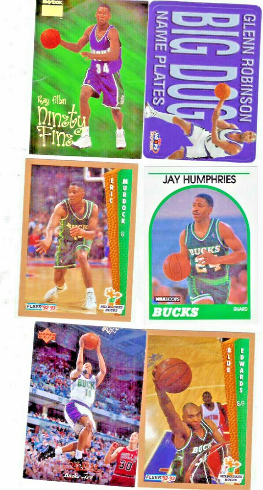 MICHAEL JORDAN, MILWAUKEE BUCK CARDS, ROCKETS, SUNS,NUG