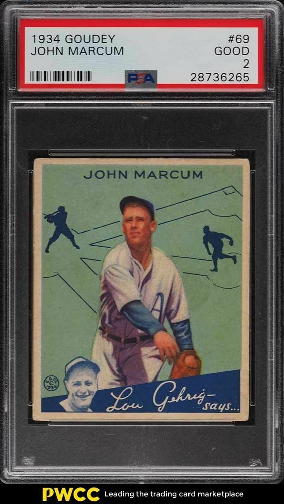 Auction Prices Realized Baseball Cards 1934 Goudey John Marcum
