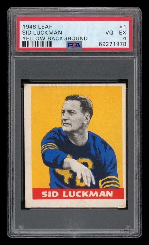 Auction Prices Realized Football Cards 1948 Leaf Sid Luckman