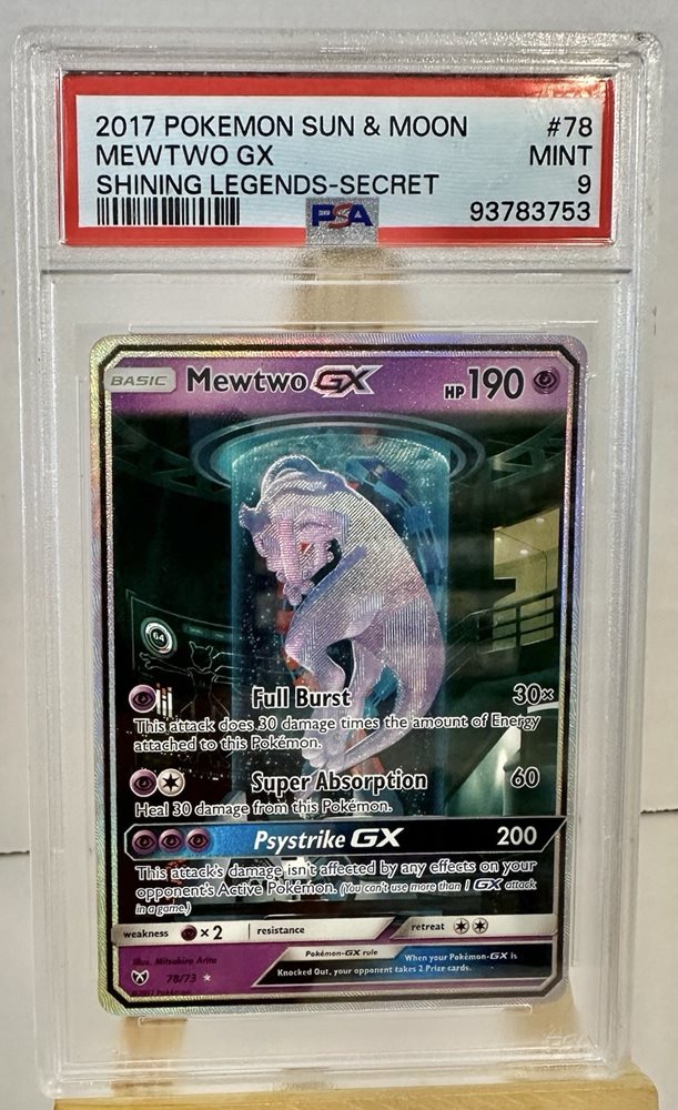 Auction Prices Realized Tcg Cards 2017 POKEMON SUN & MOON SHINING LEGENDS Mewtwo Gx