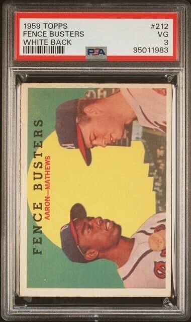 Auction Prices Realized Baseball Cards 1959 Topps Fence Busters