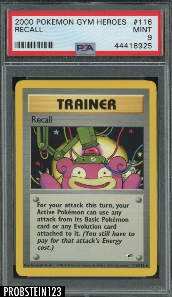 Auction Prices Realized Tcg Cards 2000 POKEMON GYM HEROES Recall