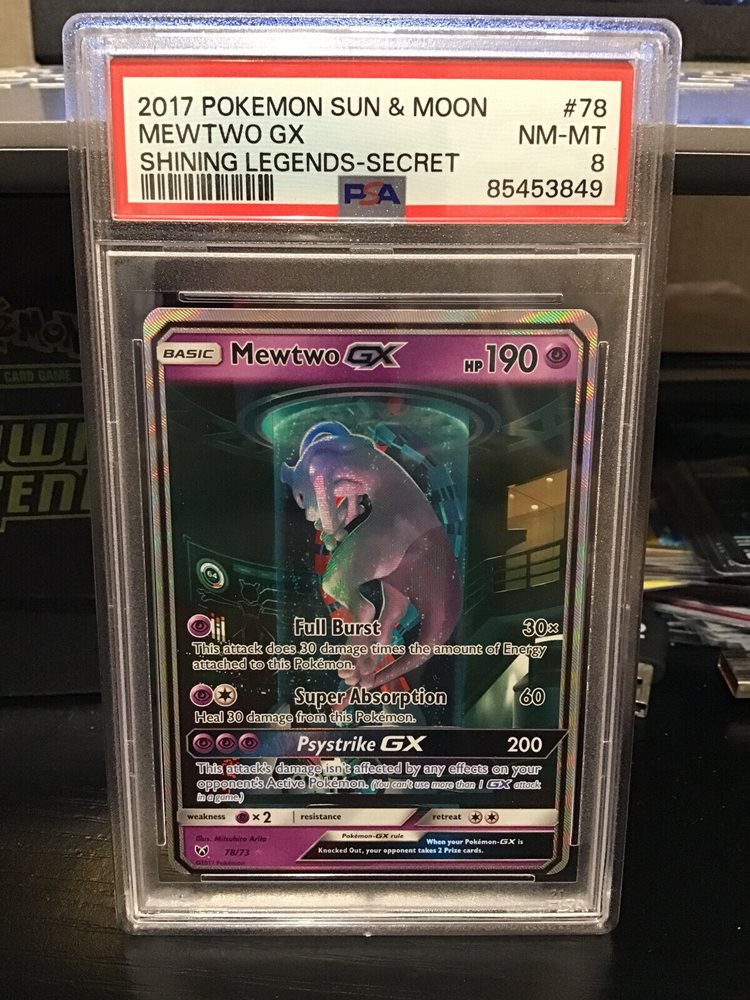 Auction Prices Realized Tcg Cards 2017 Pokemon Sun & Moon Shining Legends Mewtwo Gx