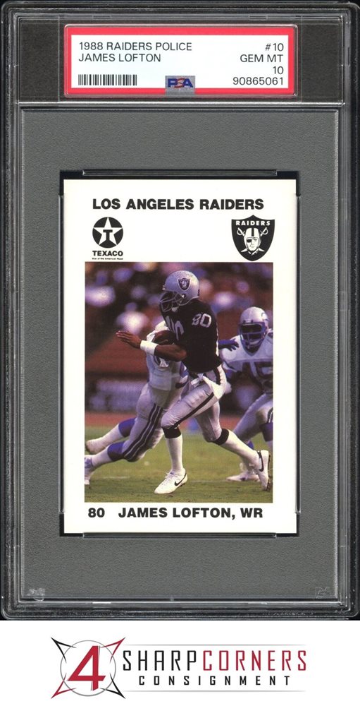 Auction Prices Realized Football Cards 1988 RAIDERS POLICE James Lofton