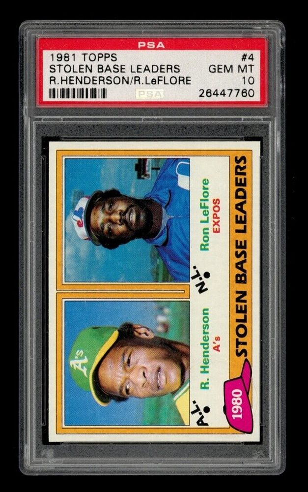 Auction Prices Realized Baseball Cards 1981 Topps Stolen Base Leaders