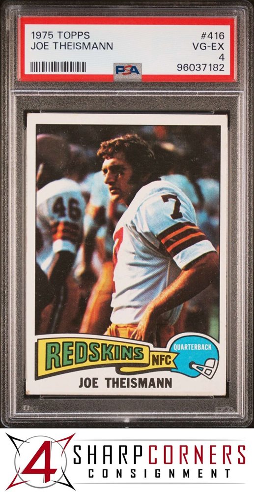 Auction Prices Realized Football Cards 1975 TOPPS Joe Theismann