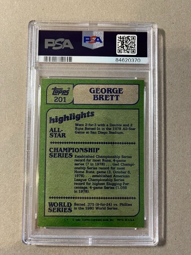 Auction Prices Realized Baseball Cards 1982 Topps George Brett