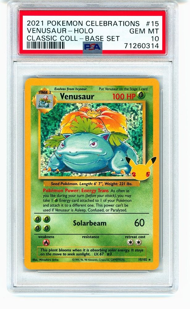 Venusaur Holo - 25th Anniversary Promo - PSA 10 GEM MINT ISA Graded - Japanese caodangnghekg.edu.vn