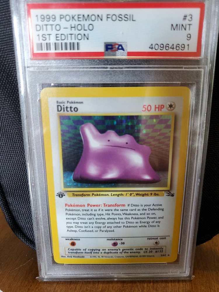 Auction Prices Realized Tcg Cards 1999 Pokemon Fossil Ditto-Holo 1st ...