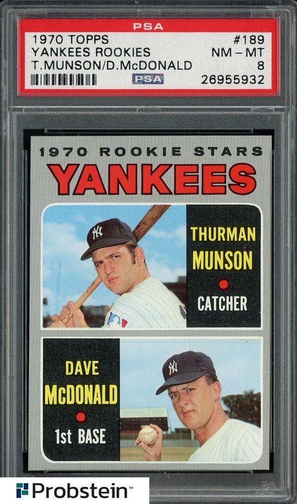 Auction Prices Realized Baseball Cards 1970 Topps Yankees Rookies
