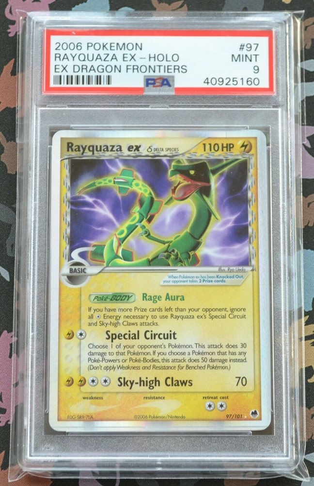 Auction Prices Realized Tcg Cards 2006 Pokemon Ex Dragon Frontiers Rayquaza Ex Holo