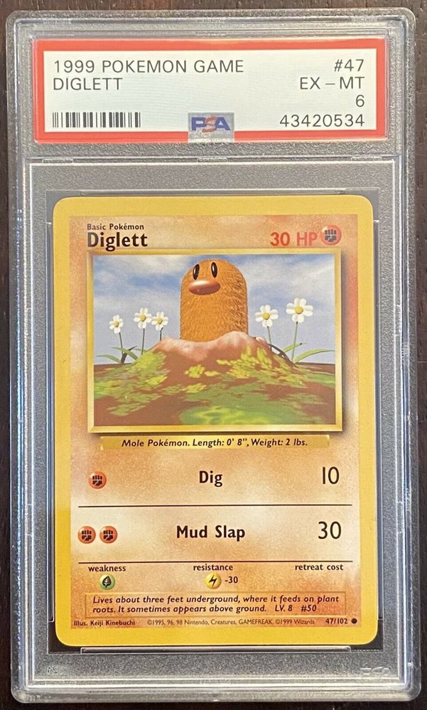 Auction Prices Realized Tcg Cards 1999 Pokemon Game Diglett